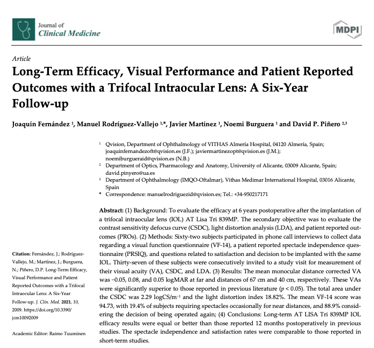 Departamento I+D - clínica oftalmológica Qvision